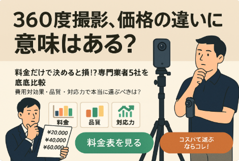 360度画像撮影の料金比較 〜専門店から見る本当に価値ある投資とは〜 | Robots Visible