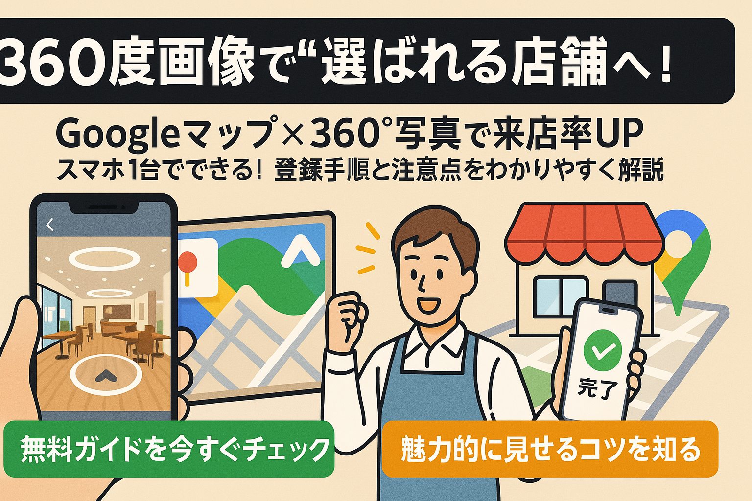 Googleマップで店舗をより魅力的に! 360度画像登録の完全ガイド | Robots Visible
